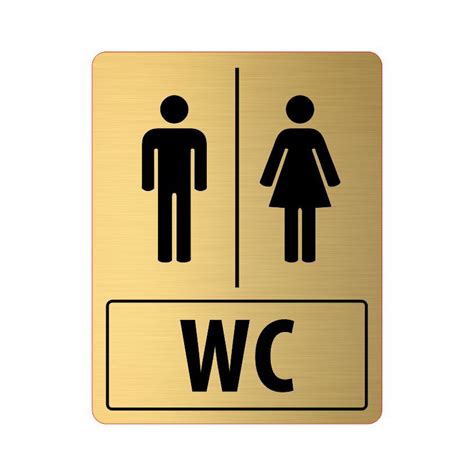 Табличка на туалет WC gold купить на OZON по низкой цене (196828501)