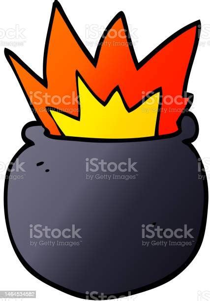 Cartoon Doodle Exploding Cauldron Stock Illustration Download Image Now Art Bizarre