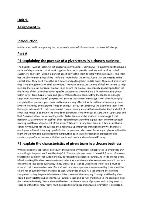 Unit 9 Unit 9 Assignment 1 Unit 9 Assignment 1 Introduction In This Report I Will Be