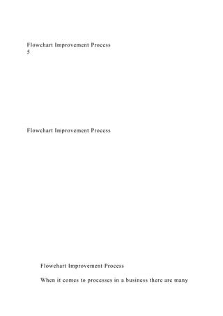 Flowchart Improvement Process Docx