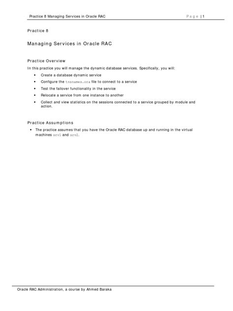 2 1 practice 8 managing services in oracle rac pdf pdf databases
