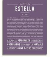 Estella Personalized Name Meaning Art Prints Name Stories