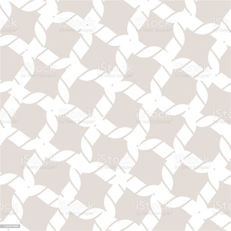 Vector White And Beige Seamless Texture With Diagonal Grid Cross Lines Ropes Stock Illustration