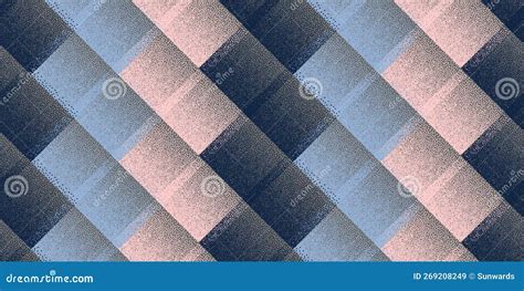 Fade Dotwork Rhombus Shapes Vector Geometric Seamless Pattern Stock