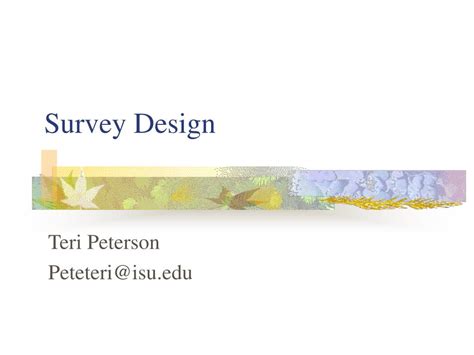 PPT Survey Design PowerPoint Presentation Free Download ID 196898