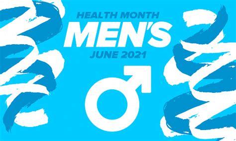 6 월 전국 남성 건강의 달 건강 교육 프로그램 미국에서 매년 축하 의료 개념 관리 및 건강 포스터 카드 배너 및 배경 벡터 일러스트레이션 0명에 대한 스톡 벡터 아트 및