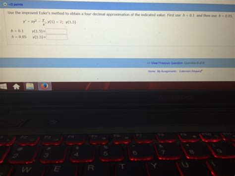 Solved Use The Improved Eulers Method To Obtain A