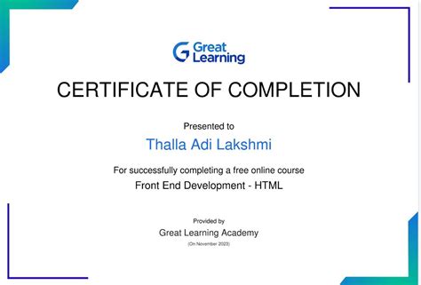 Thalla Adi Lakshmi On Linkedin Frontenddevelopment Html Greatlearning Webdevelopment