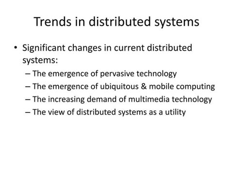 Trends In Distributed Systems Pptx