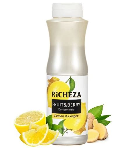 Концентрат RiCHEZA Лимон-Имбирь, 1кг (для чая и морса, для лимонада и ...