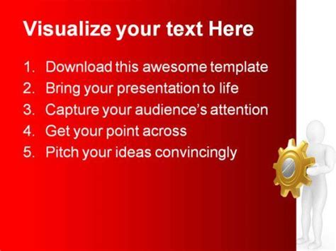 Human And Gear Industrial PowerPoint Templates And PowerPoint Backgrounds Presentation