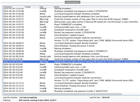 Mysql Server Wont Start Reason Internal Error Database