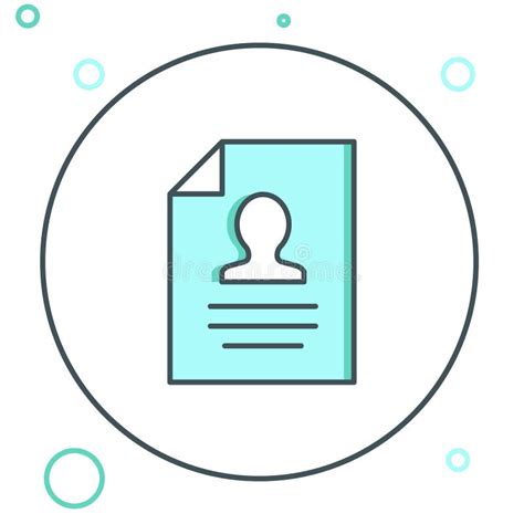 Line Resume Icon Isolated On White Background Cv Application Searching Professional Staff