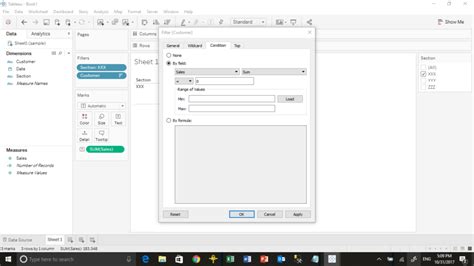 How To Filter Top Customers Within Certain Section In Tableau Stack