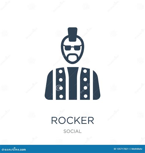 Rocker Icon Vector Sign And Symbol Isolated On White Background Rocker Logo Concept