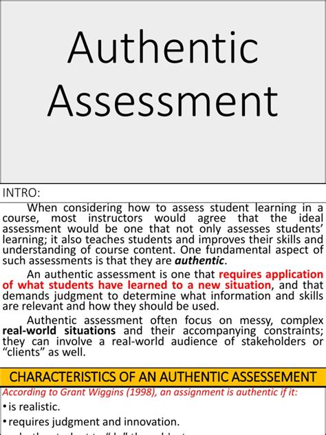 Authentic Assessment Pdf Rubric Academic Educational Assessment