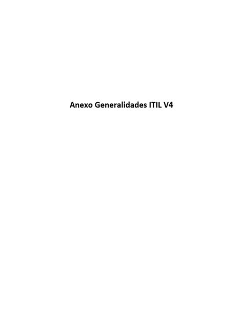 Generalidades Itil V4 Pdf Itil It Service Management
