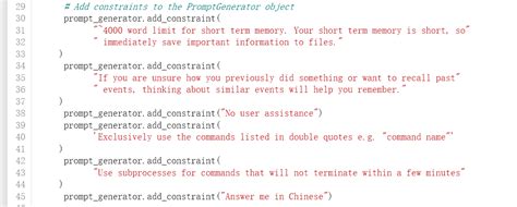 我如何通过修改chatpy文件来默认使autogpt在工作时要求openai Api使用中文回复所有答案。 · Issue 1549 · Significant Gravitas