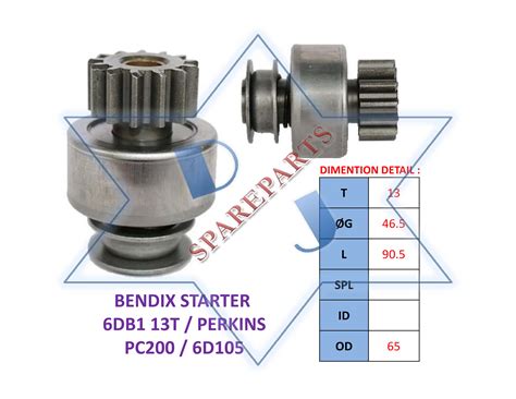 Bendix Starter 6db1 Perkins Pc200 6d105 Lazada Indonesia
