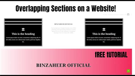 Create Overlapping Section On A Wordpress Website Elementor Tutorial Youtube