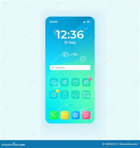 Smartphone Interface Vector Template Stock Vector Illustration Of