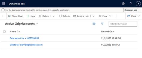 Data Subject Request Dsr Handling Dynamics 365 Customer Insights