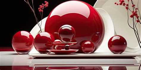 Premium Photo Red And White Set For 3d Modelin Soft And Dreamy