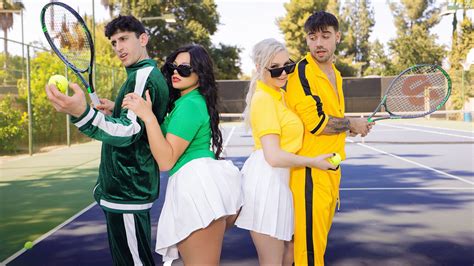 tennis game with slut stepmoms leads to foursome fuck fest orgy