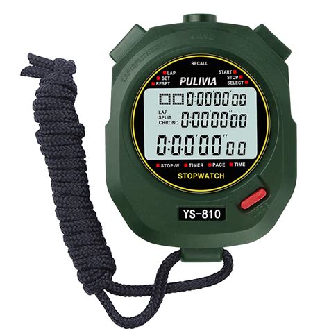 Buy Pulivia Stopwatch Sport Timer Lap Split Digital Stopwatch With Clock Alarm Large Display