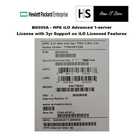 Jual Bd505a Hpe Ilo Advanced 1 Server License With 3yr Support On Ilo Kota Tangerang Home