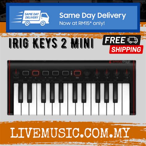Ik Multimedia Irig Keys 2 Mini 25 Key Keyboard Controller With Lightning Ios And Usb Mac Pc