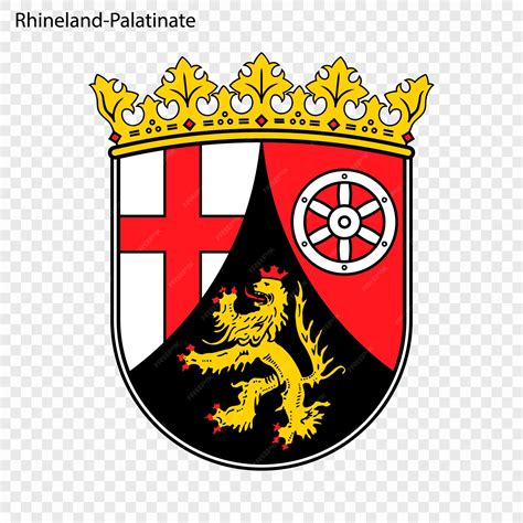 Premium Vector Emblem Of Rhinelandpalatinate Province Of Germany
