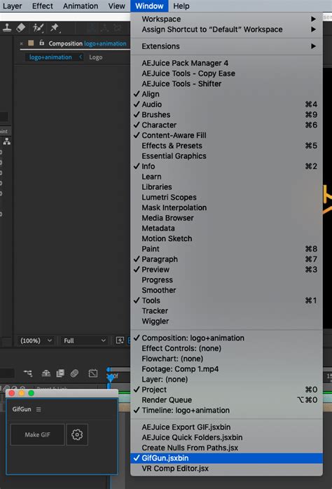 How To Export Gif From After Effects AEJuice