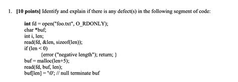 Solved Points Identify And Explain If There Is Any Chegg