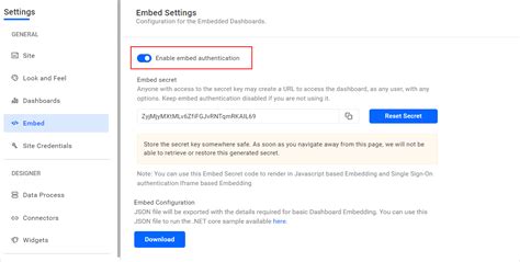 Embed Settings Embedded Bi Bold Bi Documentation