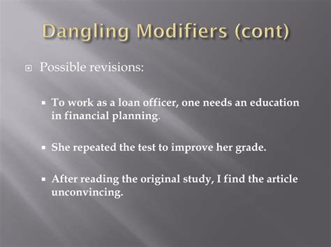 Ppt Grammar Errors Dangling Modifiers Powerpoint Presentation Free
