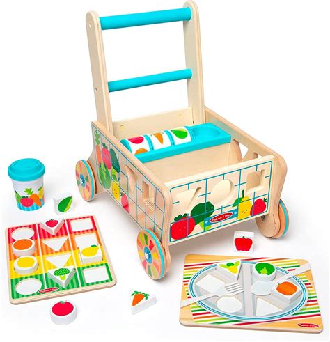 Melissa And Doug Wooden Shape Sorting Grocery Cart A Mighty Girl