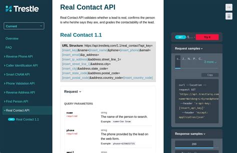 real contact api api apislist