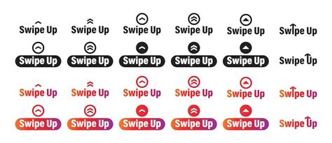 Premium Vector Swipe Up Icon Set Of Arrow Up Illustration Scroll Or Swipe Up Buttons Social