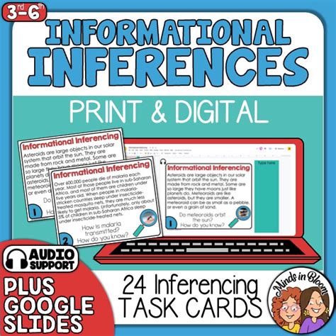 Making Inferences With Informational Text Task Cards Print And Digital