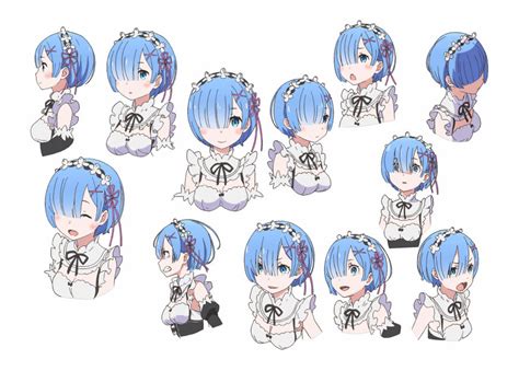 Image Rem Character Art Face Anglespng Rezero Wiki Fandom