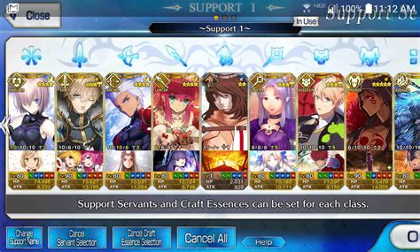 Fgo My Support Setup By Xela The Conqueror On Deviantart