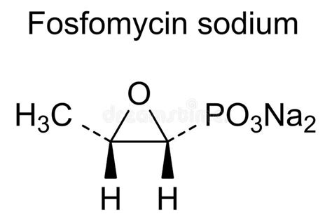 Chemical Structure Of Fosfomycin Sodium Drug Substance Stock Illustration Illustration Of