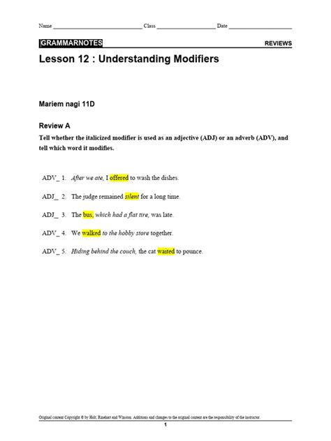 Understanding Modifiers 3 Done Pdf