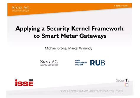 Applying A Security Kernel Framework To Smart Meter Gateways Pdf