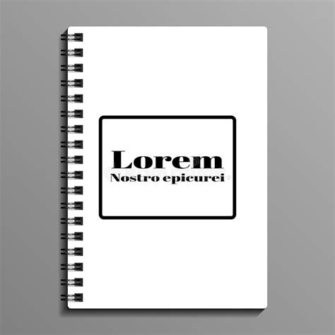 Empty Blank Of Spiral Notebook Notebook Template Mockup Stock Vector