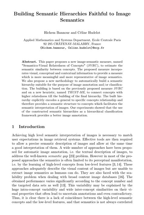 Pdf Building Semantic Hierarchies Faithful To Image Semantics