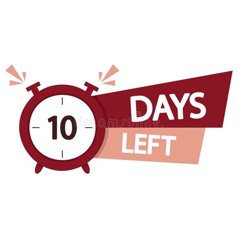 4 Days To Go Countdown Timer Clock Icon Time Icon Count Time Sale Vector Stock Illustration