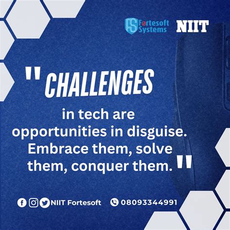 Niit 🚀 Monday Motivation 🚀 Challenges In Tech Are Opportunities In