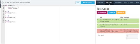 Solved Exercise 544 Square With Return Values Points